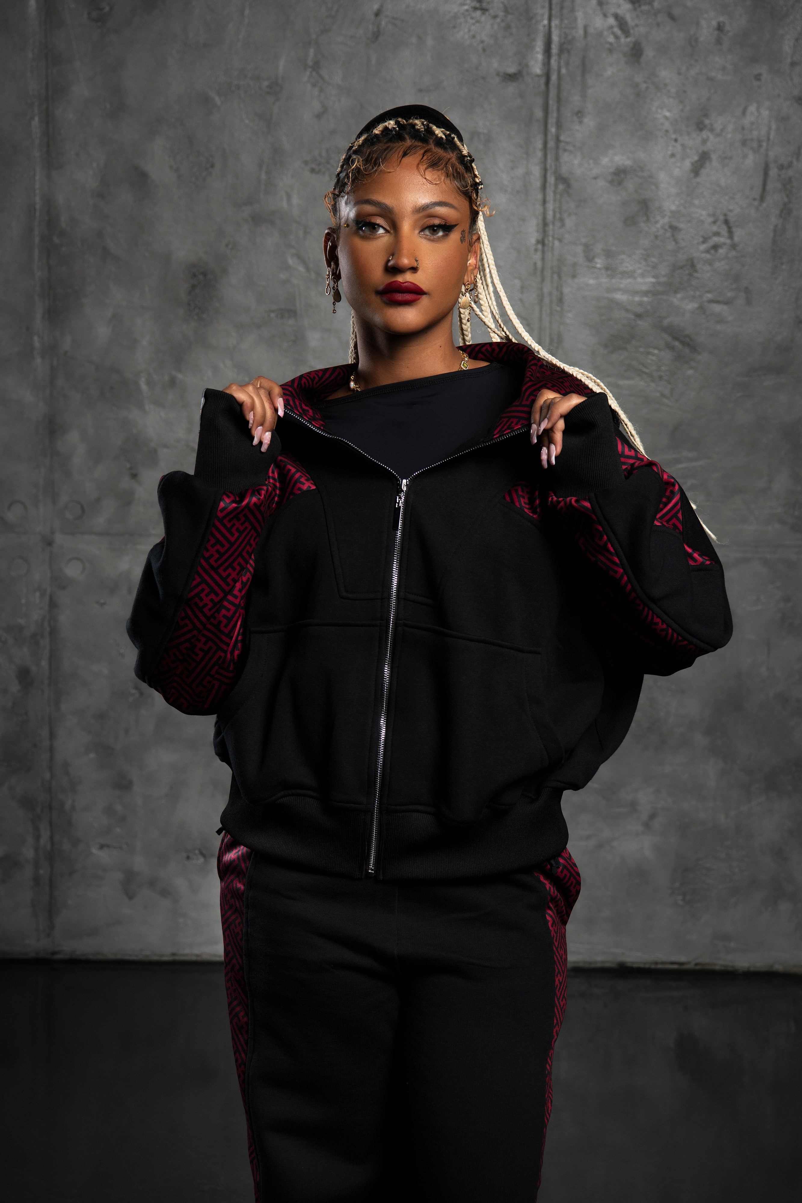 BINDI JACKET SAYAGATA DARK RED – Locamente Clothing